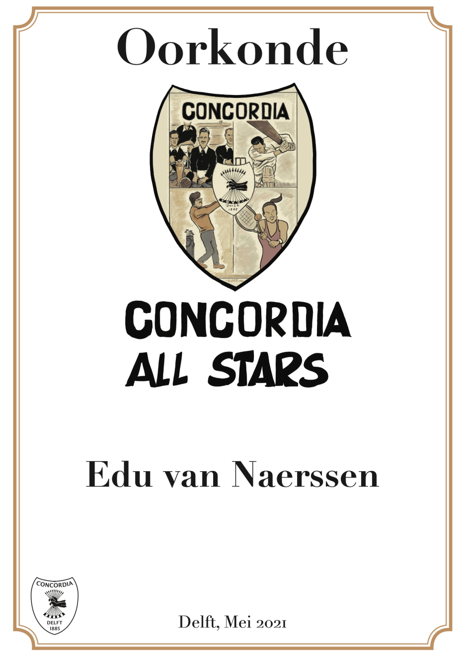 Edu van Naerssen, All Star van Concordia · Concordia Delft